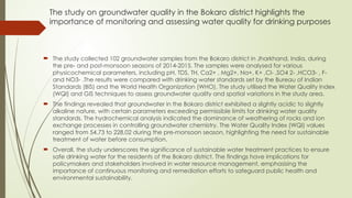 Project PPT of Ground Water Analysis . | PPTX