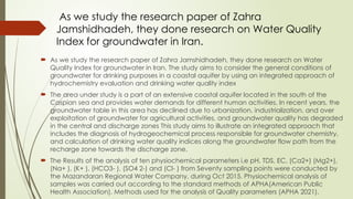 Project PPT of Ground Water Analysis . | PPTX
