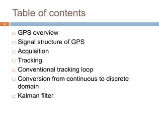 Kalman Filter Based GPS Receiver | PPTX