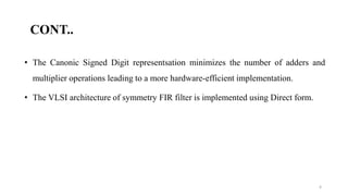 Implementation 0f 2D FIR Filter using CSD | PPTX