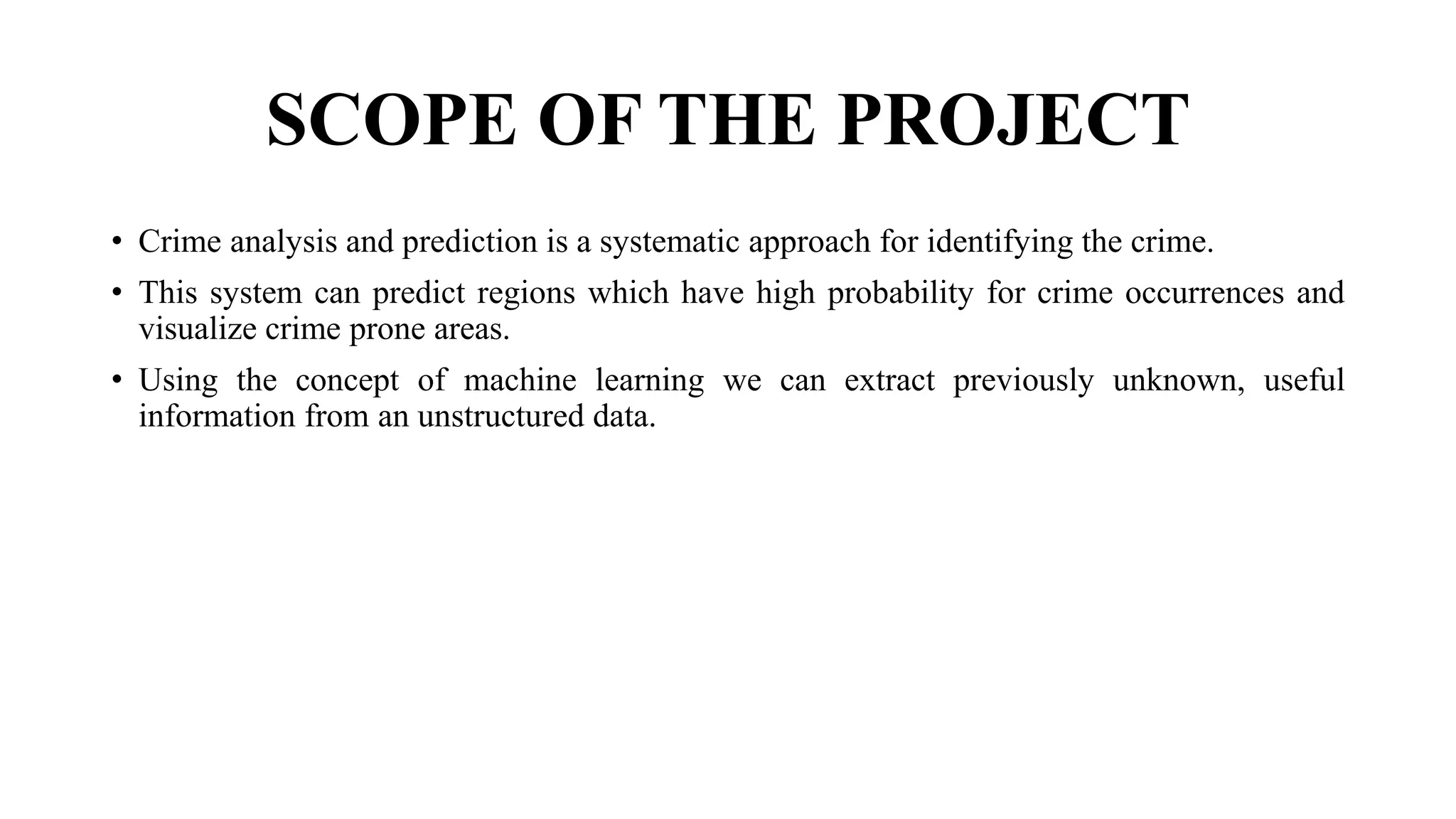 Crime Prediction And Analysis Using Machine Learning Pptx