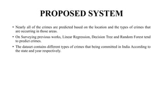 CRIME PREDICTION AND ANALYSIS USING MACHINE LEARNING | PPTX