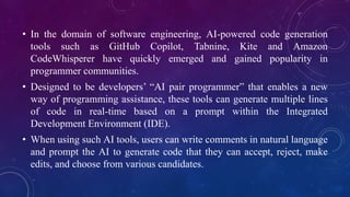 Implementation of an Artificial Intelligence Powered Code Editor | PPTX