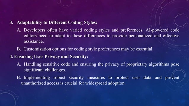 Implementation of an Artificial Intelligence Powered Code Editor | PPTX