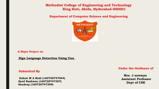 major project ppt final (SignLanguage Detection) | PPTX