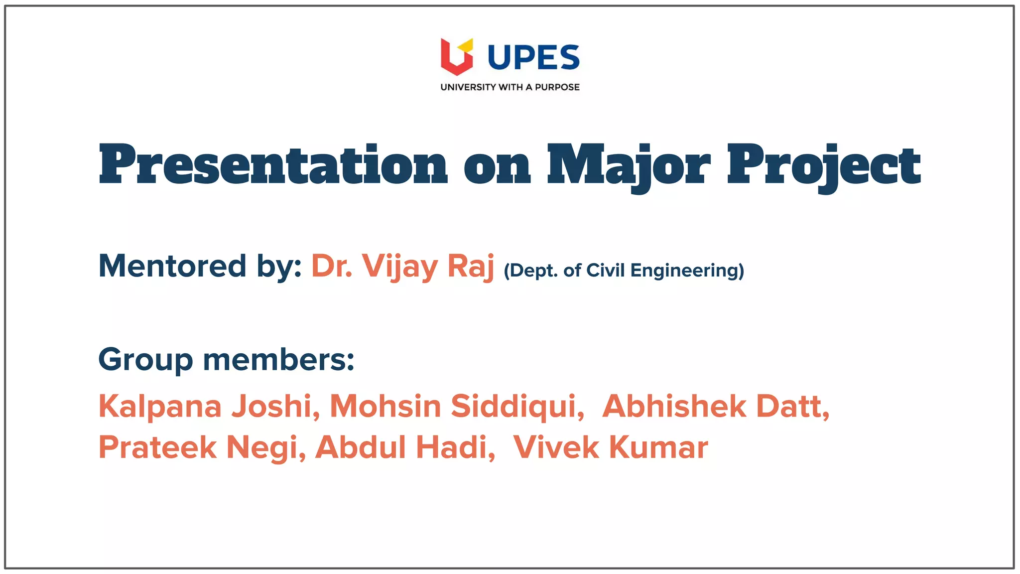 Major project presentation | PPT