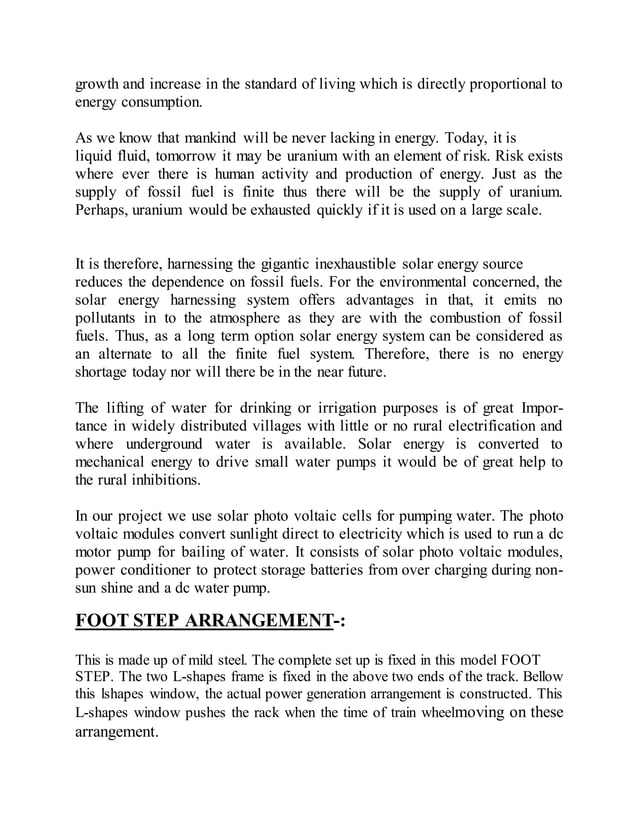 power generation by footstep | PDF