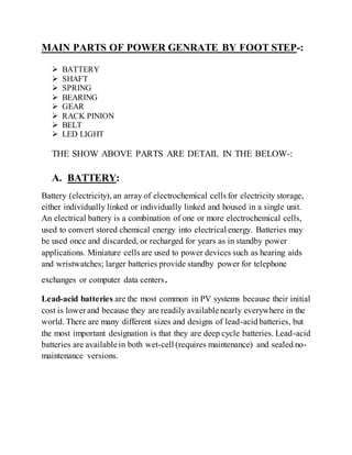 power generation by footstep | PDF