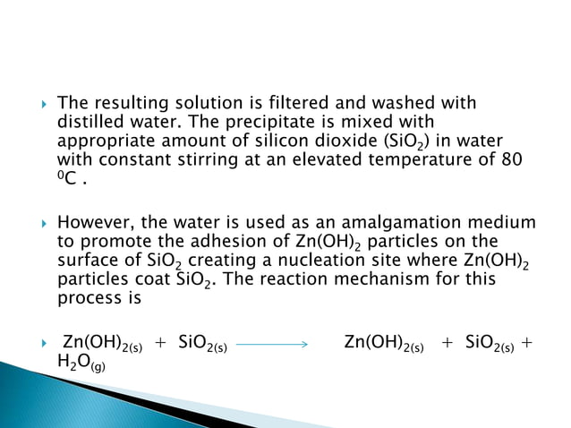 Plant design of inorganic zinc silicate paint | PPTX | Chemistry | Science