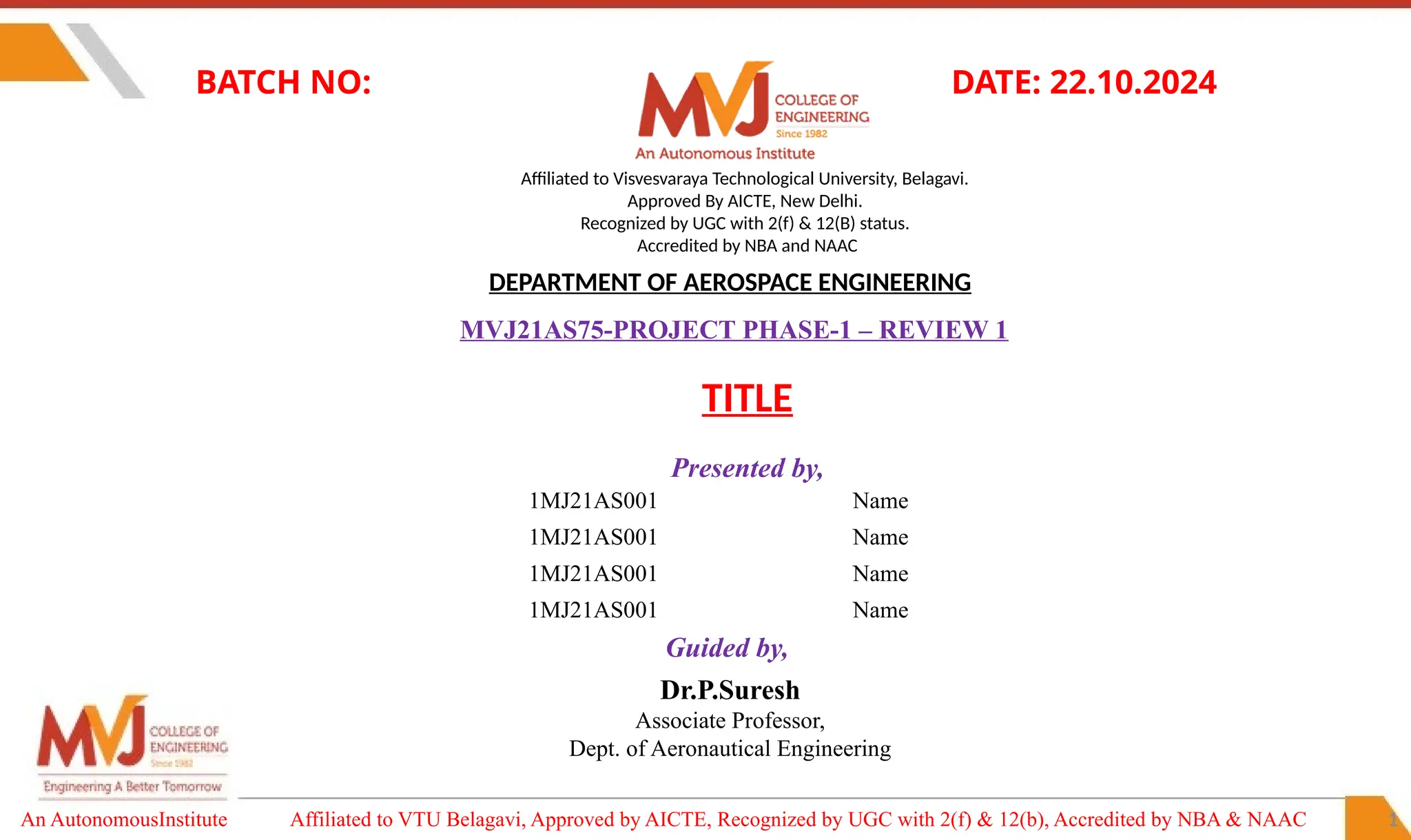 Major Project Review 1 AS_Template .pptx