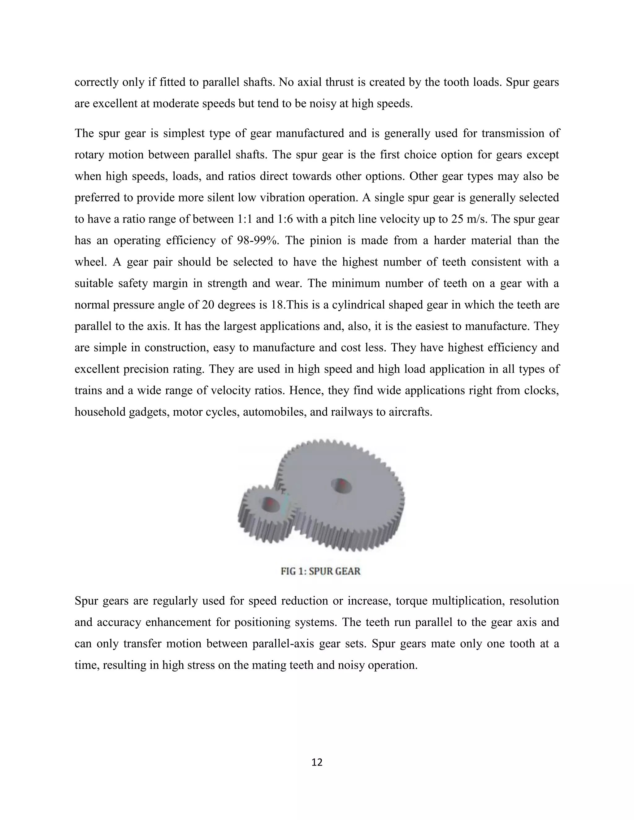 Design & Analysis of Spur Gears | PDF