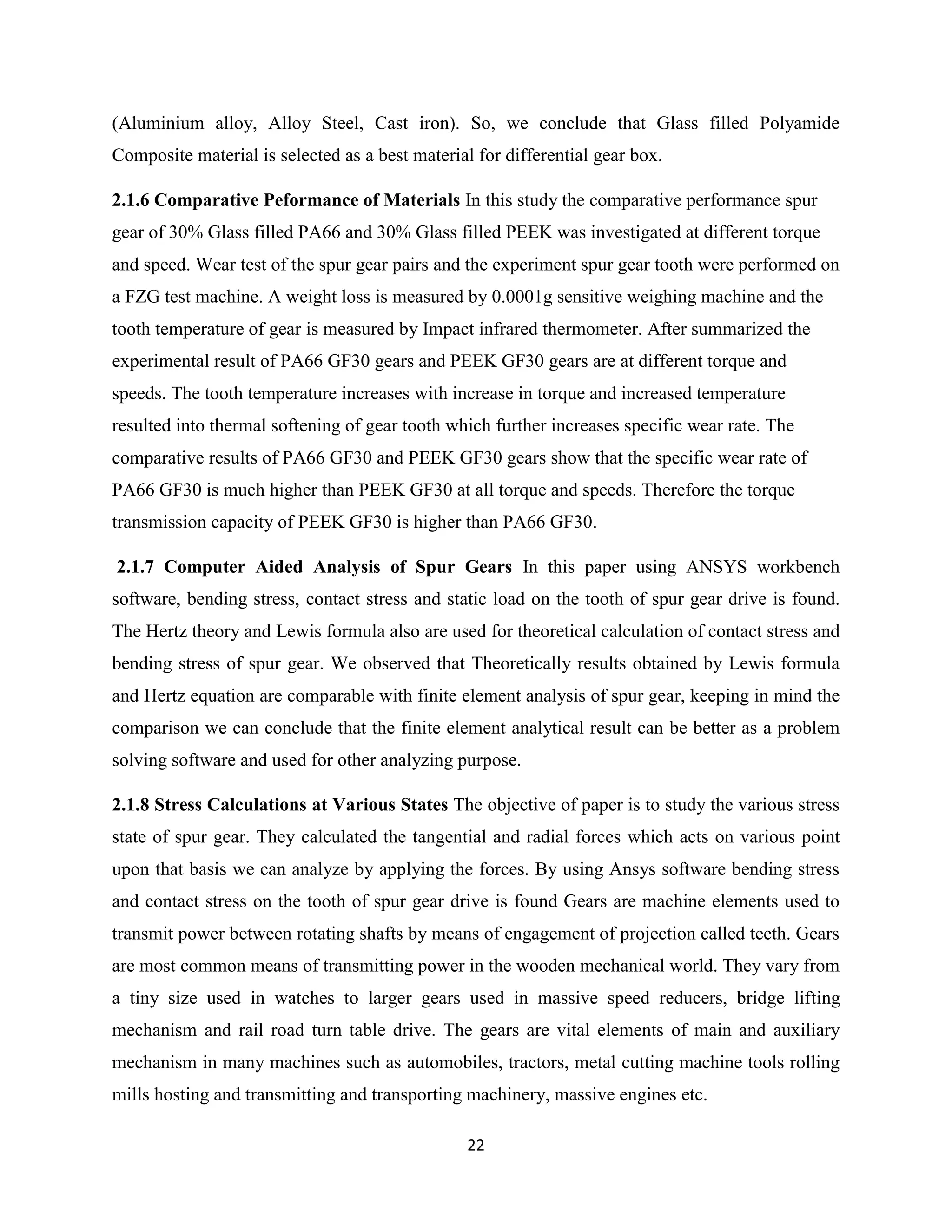 Design & Analysis of Spur Gears | PDF
