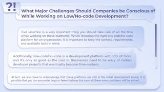Major Queries on Low/No-code Development | PDF