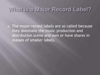 Major record label | PPT