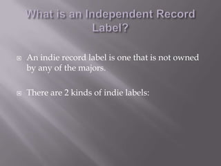 Major record label | PPT