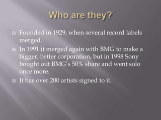 Major record label | PPT