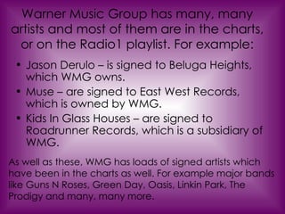 Major record label research project | PPT