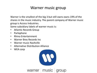 Big 3 recordlabels | PPTX