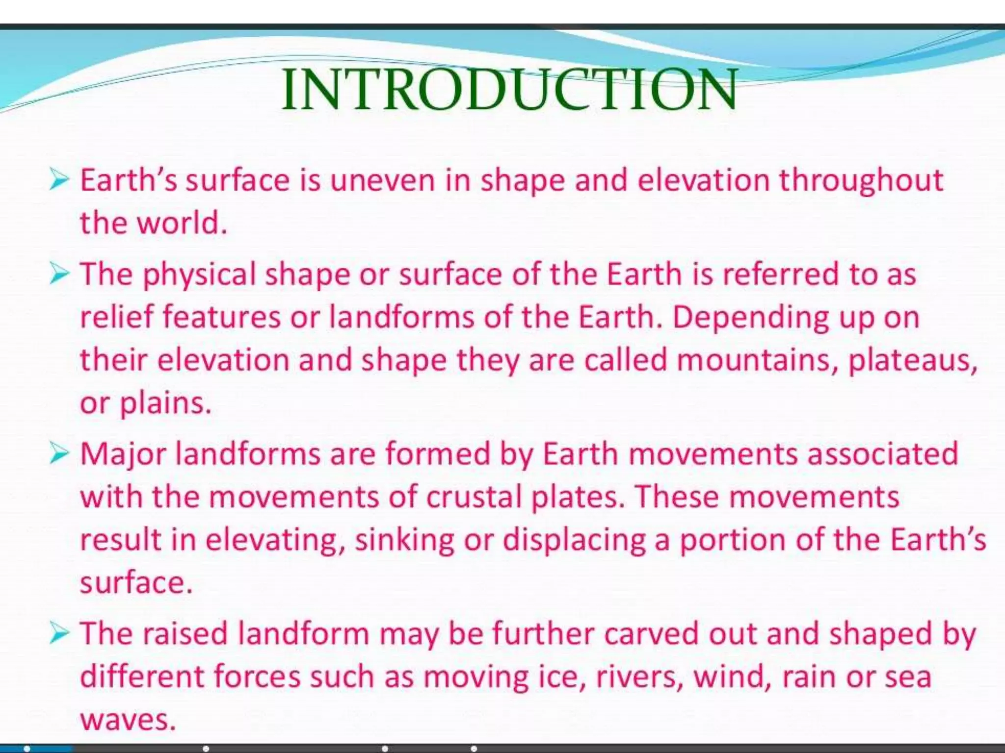 Major relief features of the world | PPTX