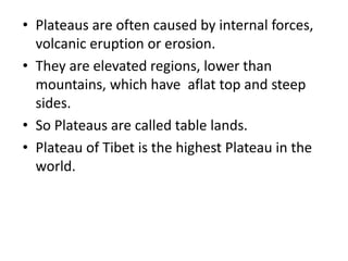 Major relief features of the world | PPTX