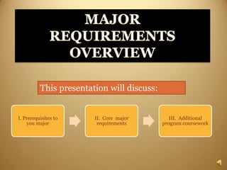 Major requirements overview | PPTX