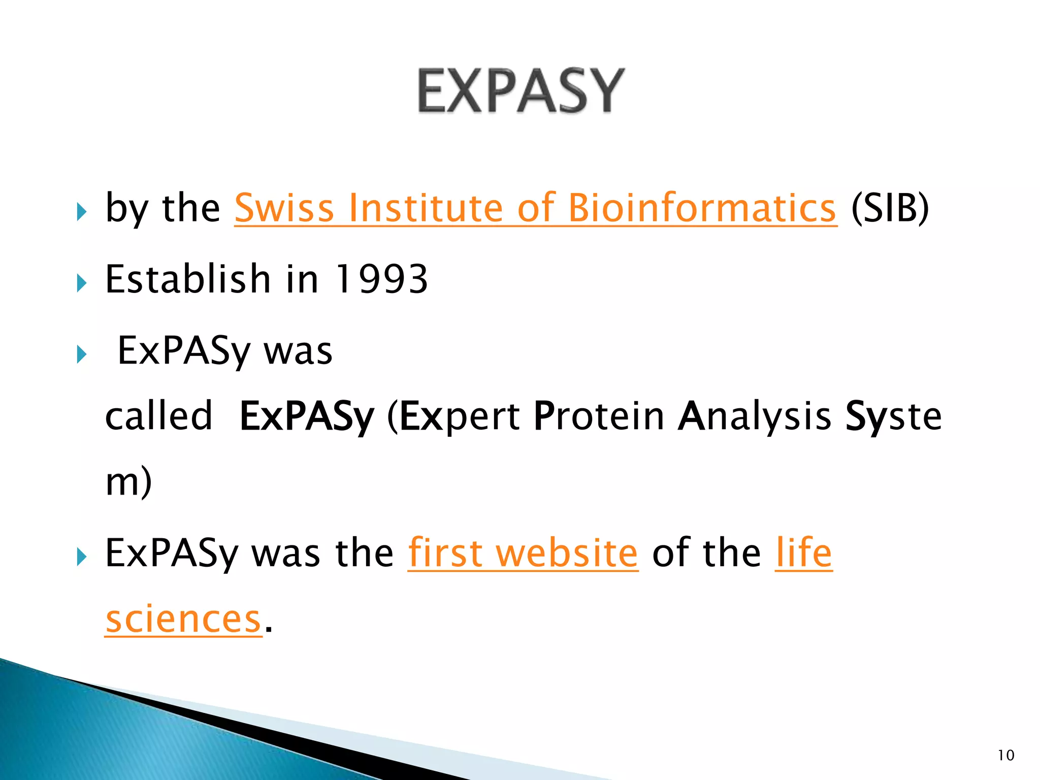Major resources of bioinformatics 2 | PPTX