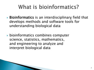 Major resources of bioinformatics 2 | PPTX