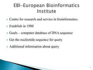 Major resources of bioinformatics 2 | PPTX