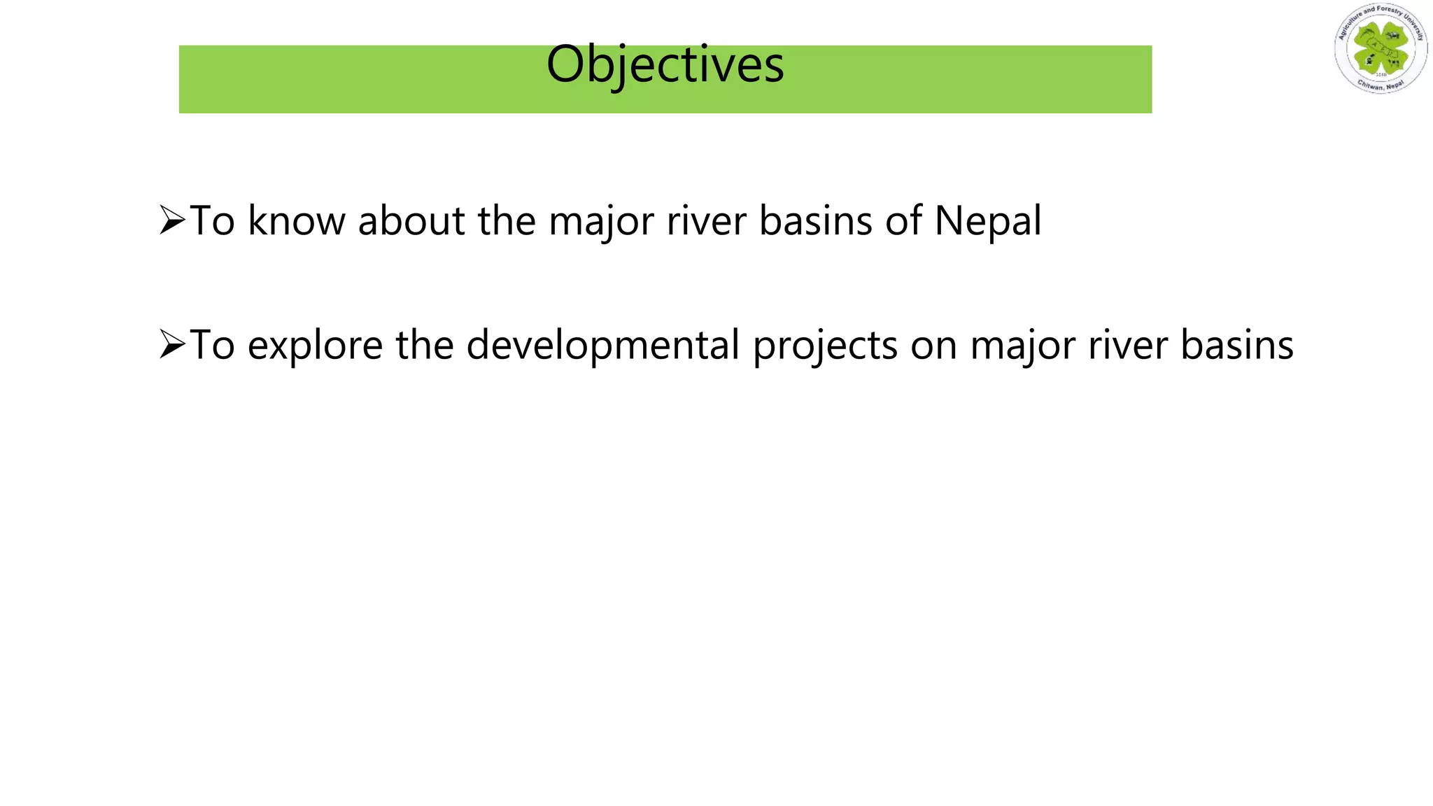 Development works on Major river basins of nepal | PPTX
