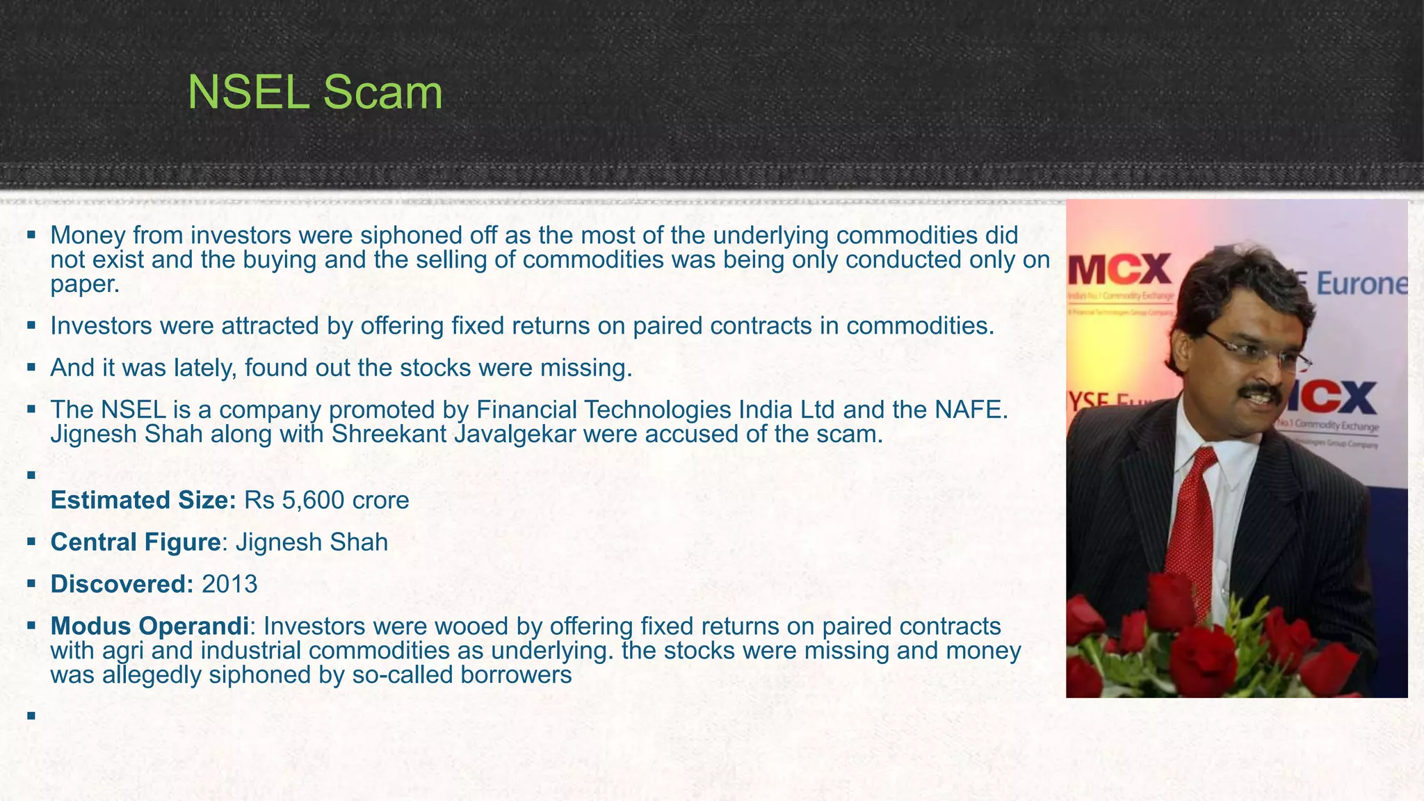 Major scams in india(stock market) | PPTX
