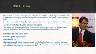 Major scams in india(stock market) | PPTX