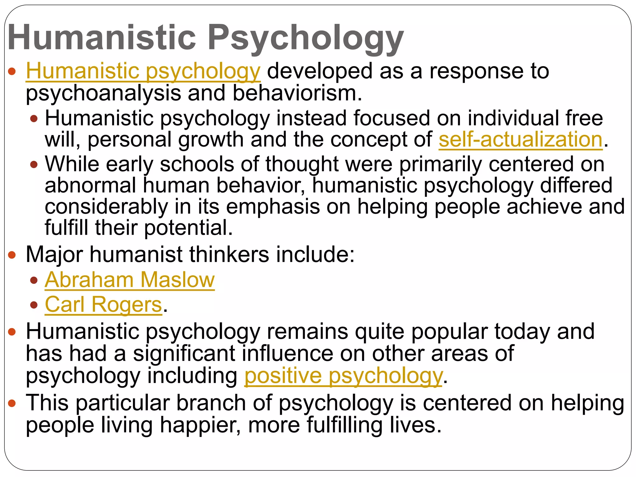 Major school of thought in psychology | PPTX