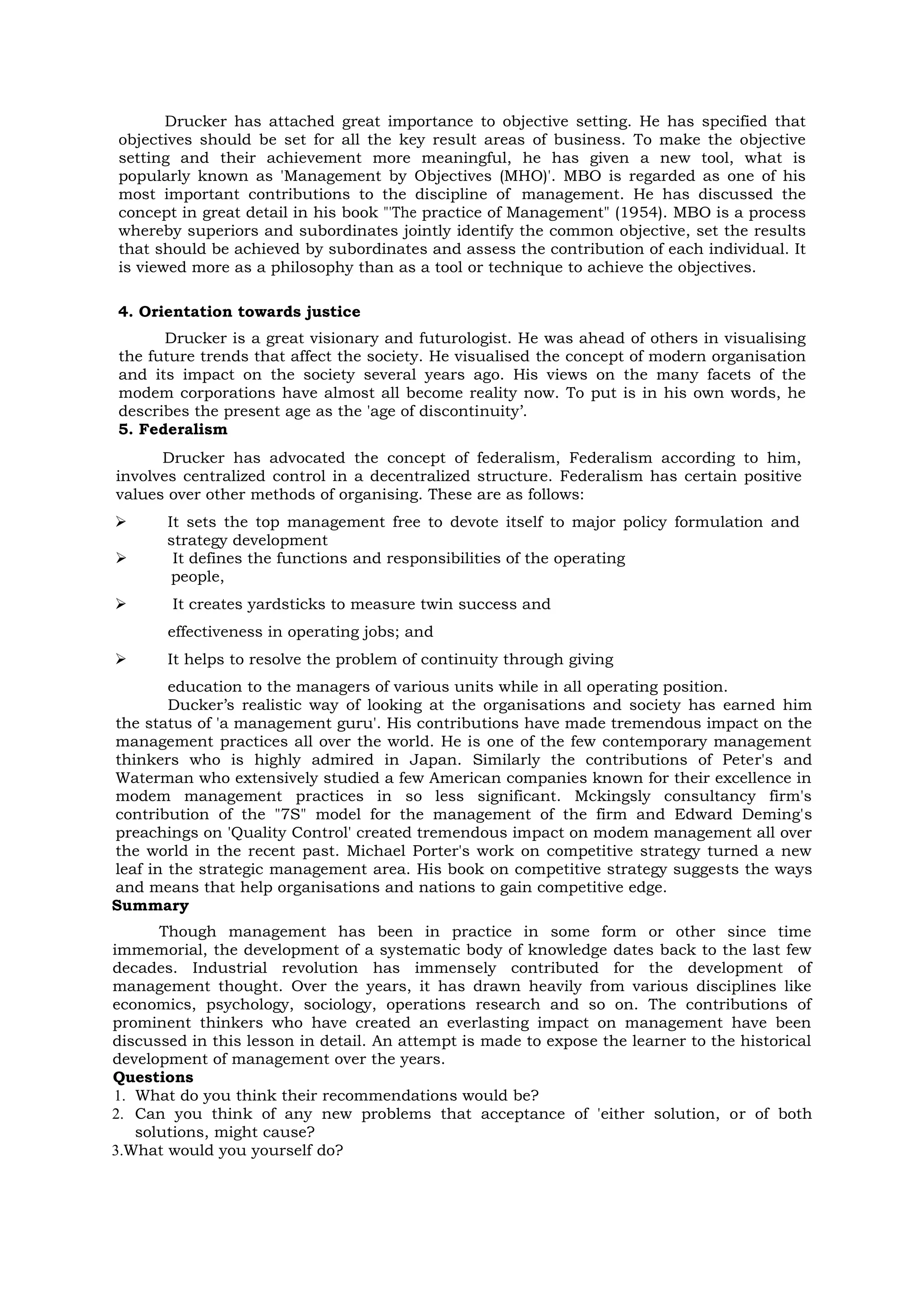 Major schools of management thought | DOCX