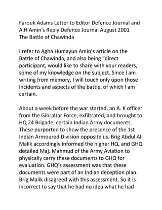 MAJOR SHAMSHADS REBUTTS Pakistan Army SPONSORED BOOK MEN OF STEEL | PDF
