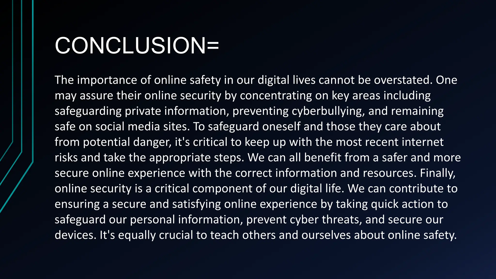 INTRODUCTION TO ONLINE SAFETY ( MAJORS ) | PPTX