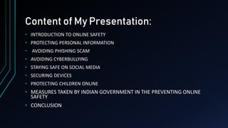 INTRODUCTION TO ONLINE SAFETY ( MAJORS ) | PPTX | Internet for ...