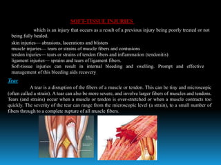 Major sports injuries and classification of injuries | PPTX