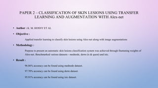 Multi faceted skin disorder classification | PPT