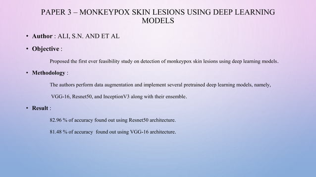 Multi faceted skin disorder classification | PPT