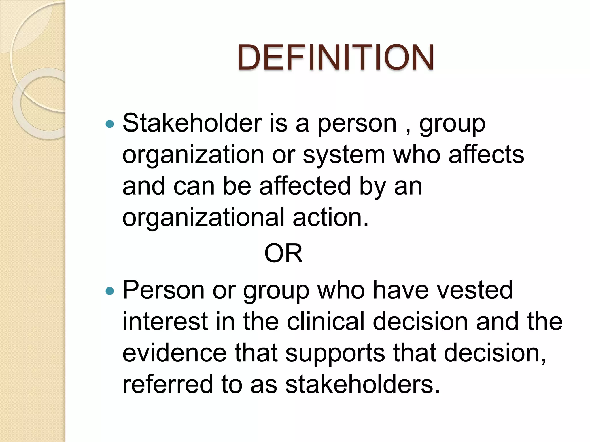 Major stakeholders its components | PPTX