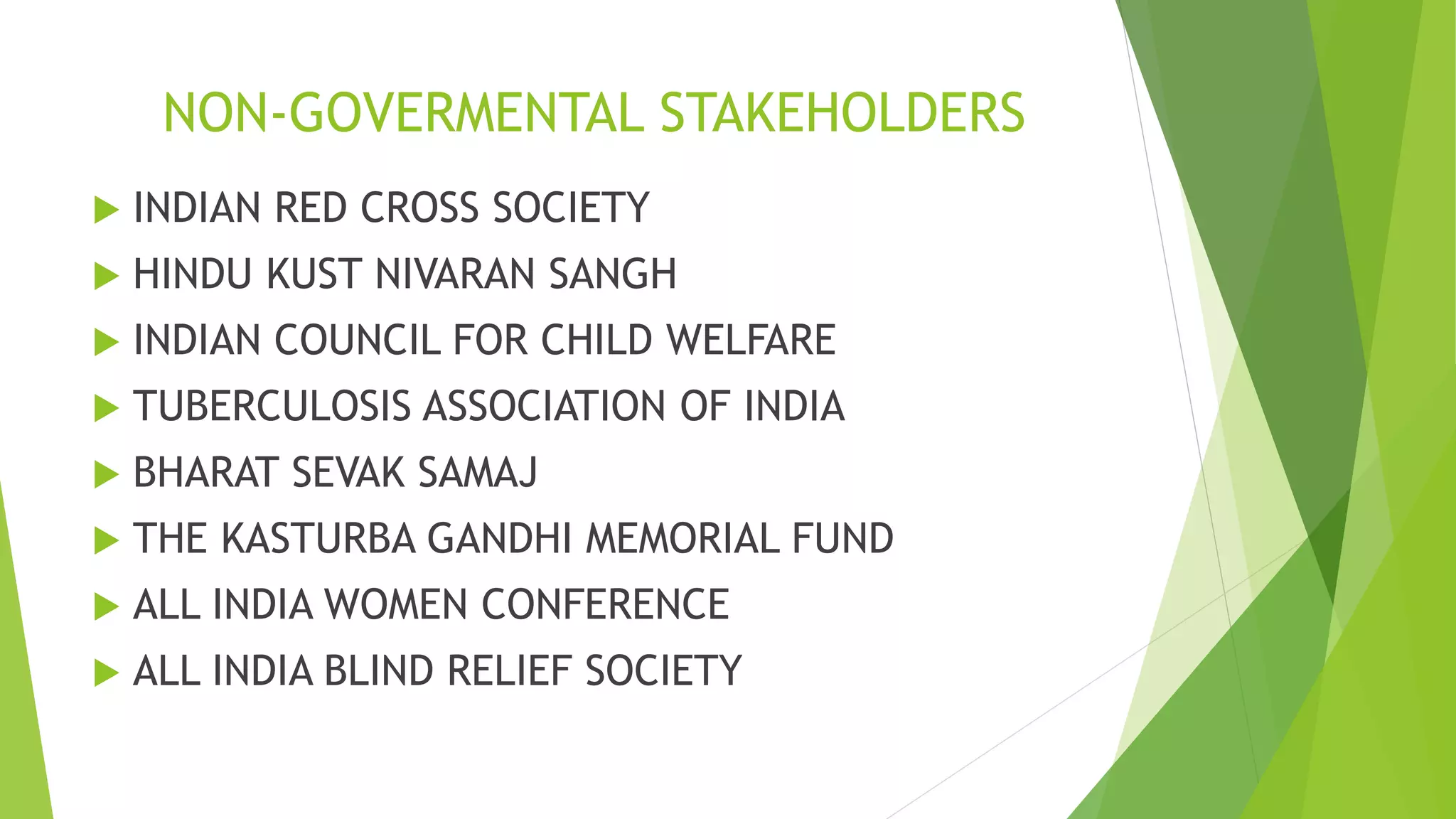 Major stake holders in health care system | PPTX