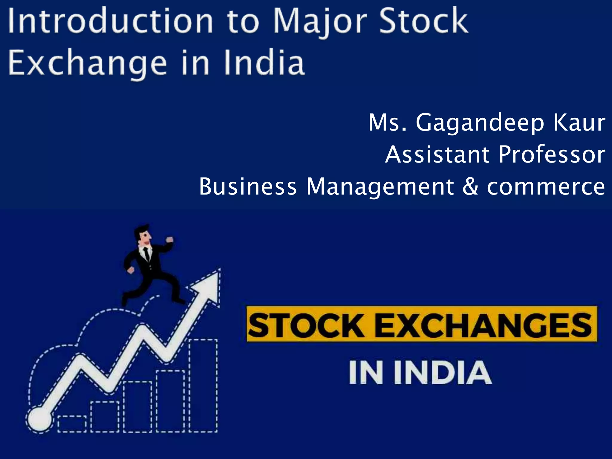 Major stock exchanges in india | PPTX