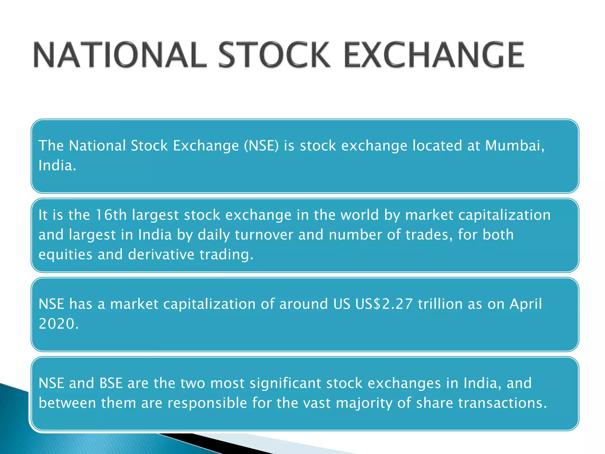Major stock exchanges in india | PPTX