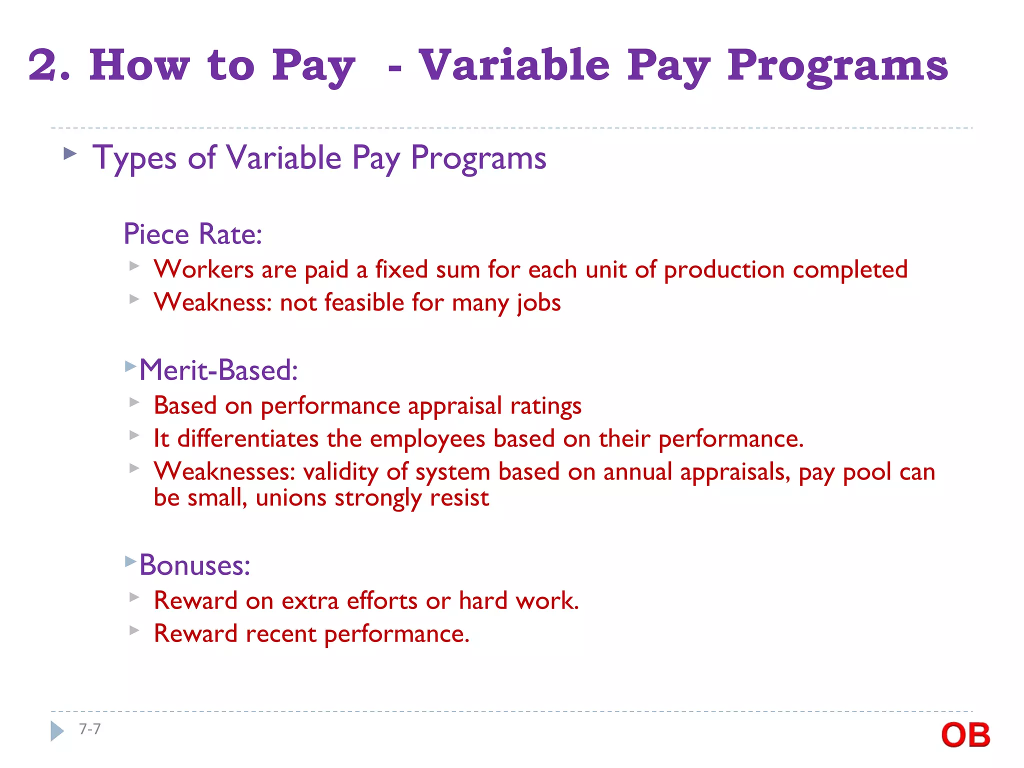 Four Major strategic reward decision | PPT