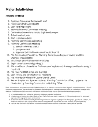 Major Subdivision Review Process | PDF