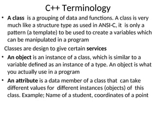 Major terminologies in oop (Lect 2).ppt. Object oriented programming | PPT