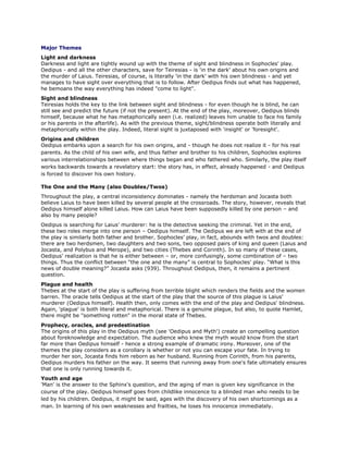 Major themes oedipus rex | DOCX
