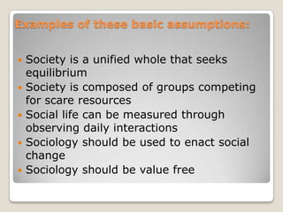 Major theoretical perspectives in sociology | PPTX