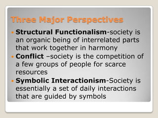 Major theoretical perspectives in sociology | PPTX