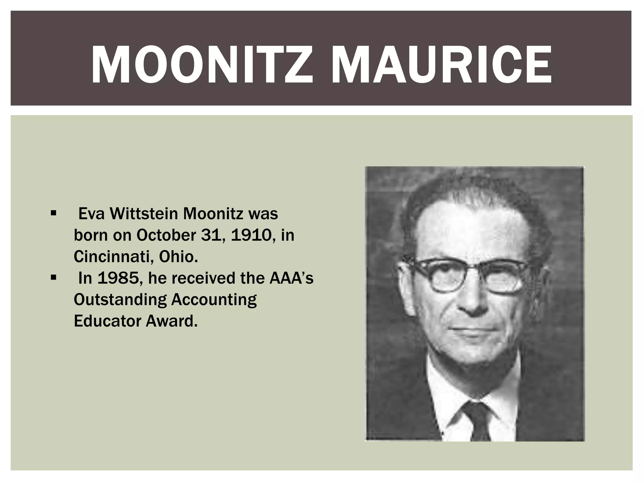 Major thinkers and their contribution to accounting theory | PPTX